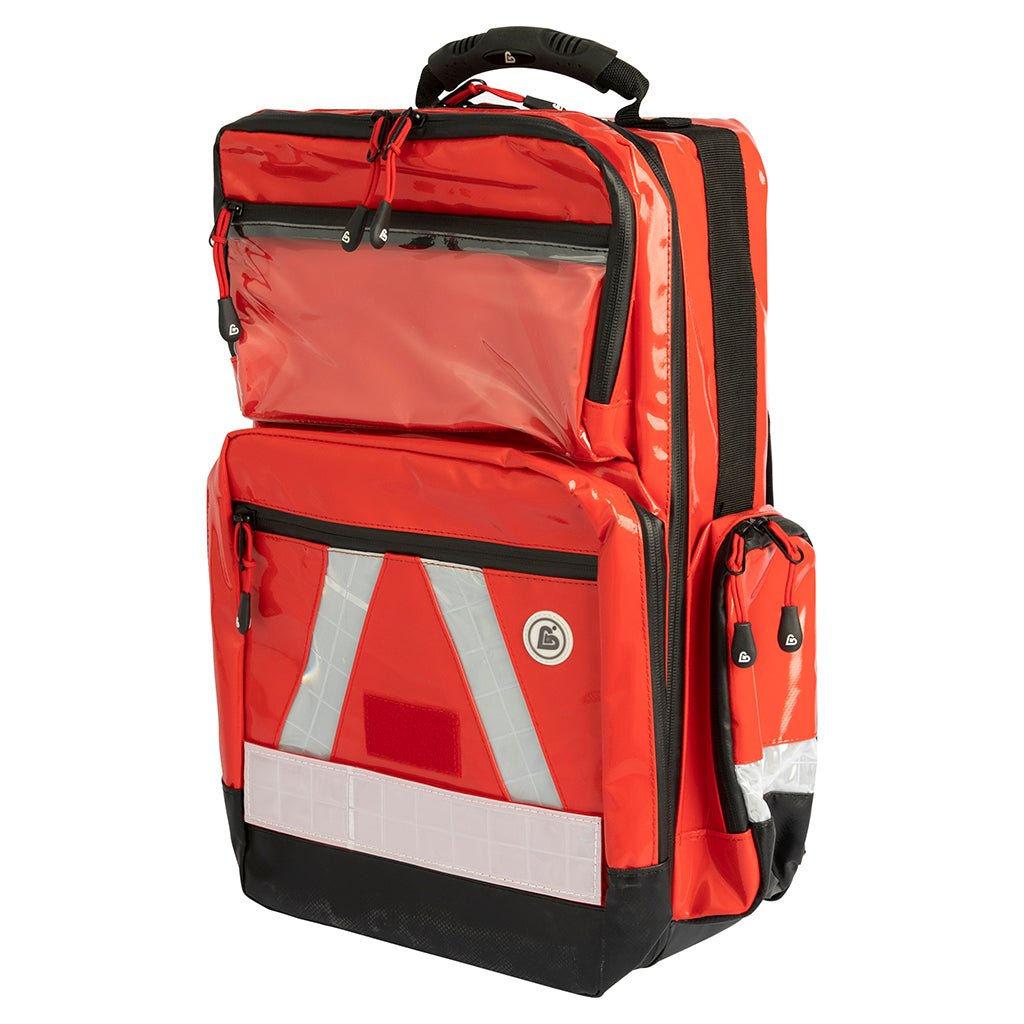 Paramedic Backpack - Wipe Down PVC - Red — Vivalife Healthcare LTD
